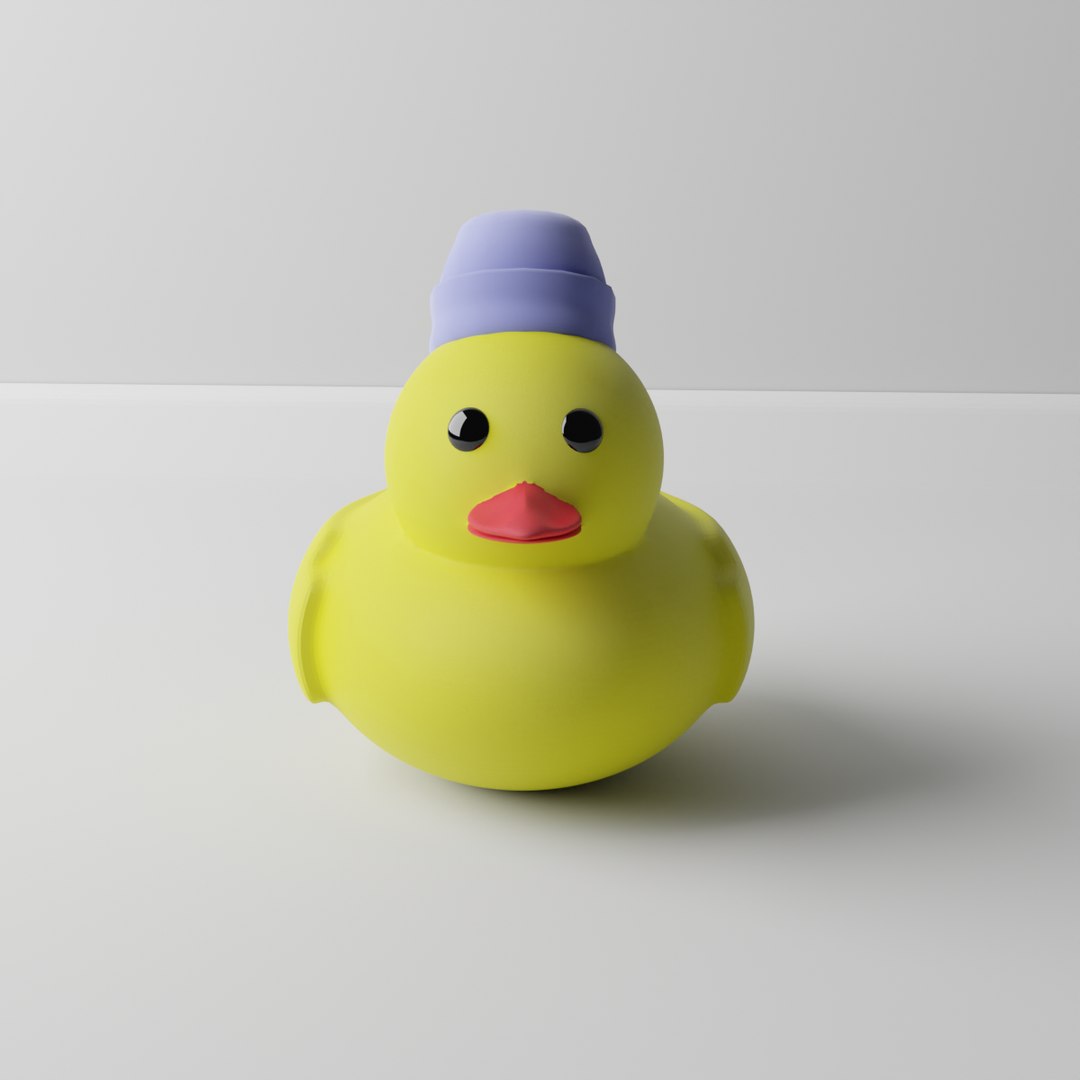 3D Model Rubber Duck With Hat - TurboSquid 2186227