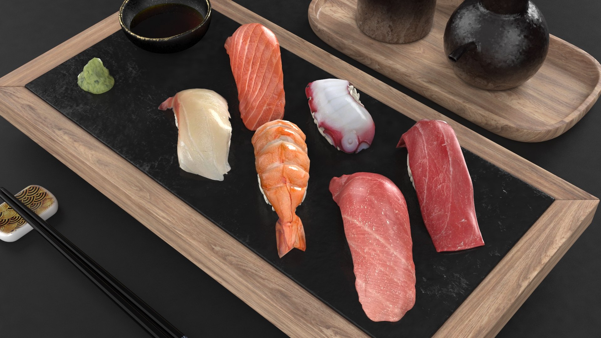 3D Sushi Nigiri Set 005 - TurboSquid 1989322