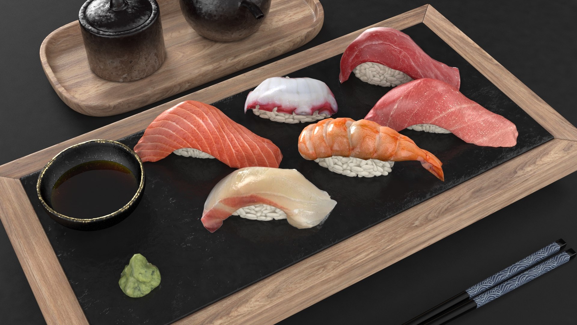 3D Sushi Nigiri Set 005 - TurboSquid 1989322