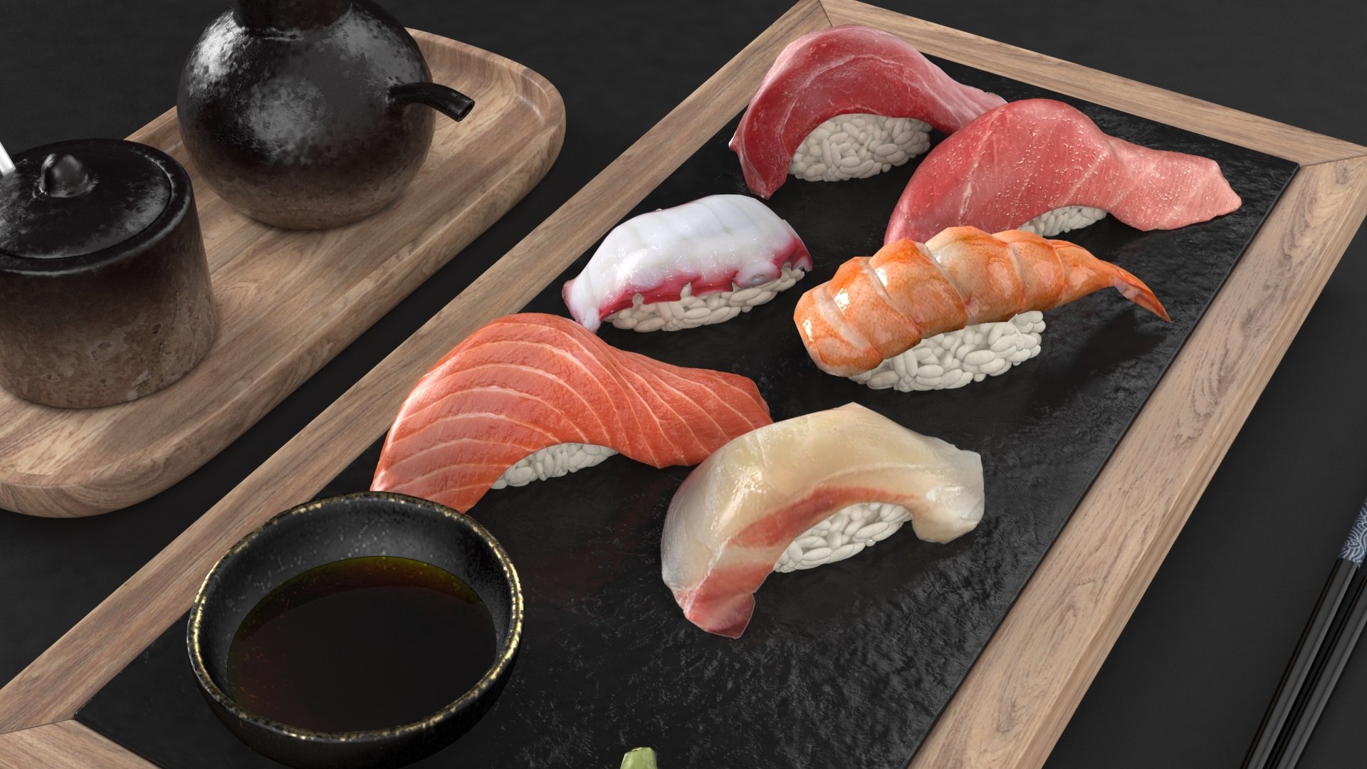 3D Sushi Nigiri Set 005 - TurboSquid 1989322