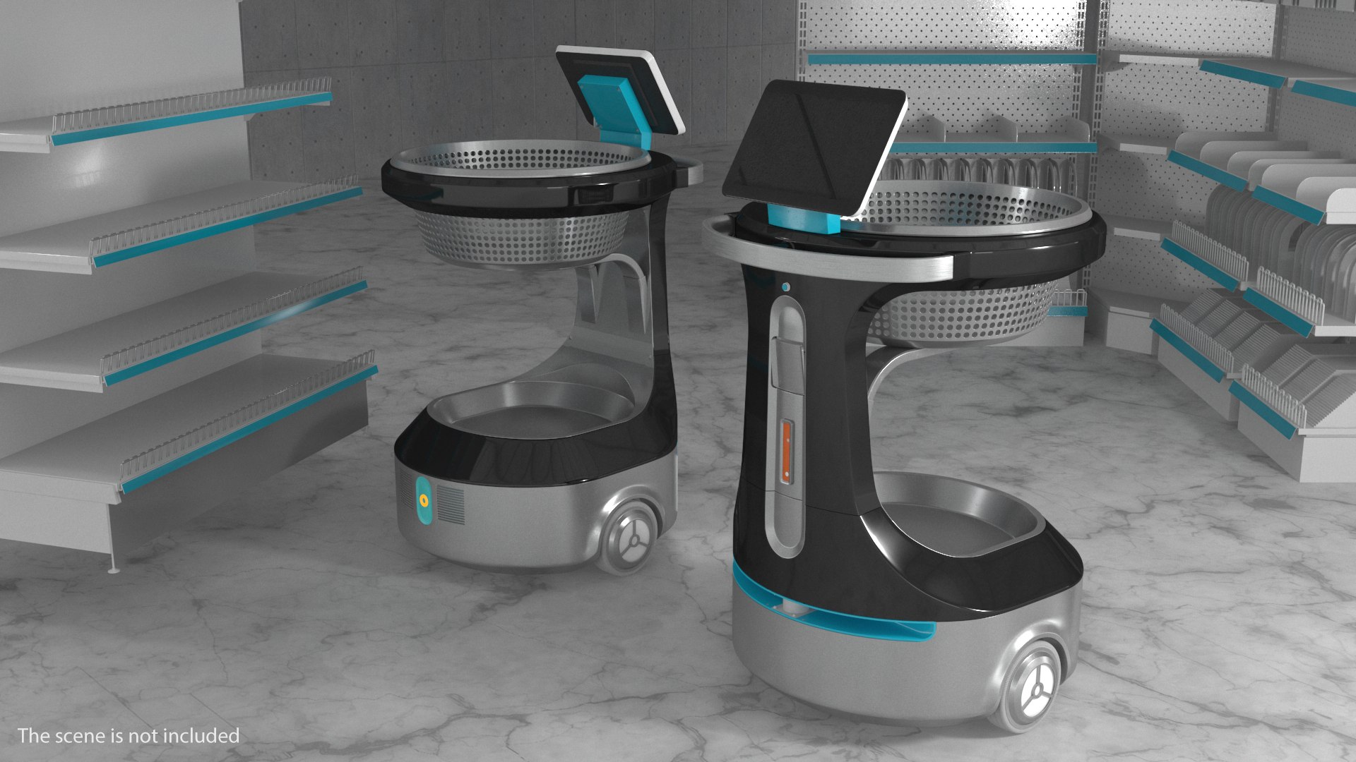 Autonomous Smart Shopping Cart Model - TurboSquid 1585164