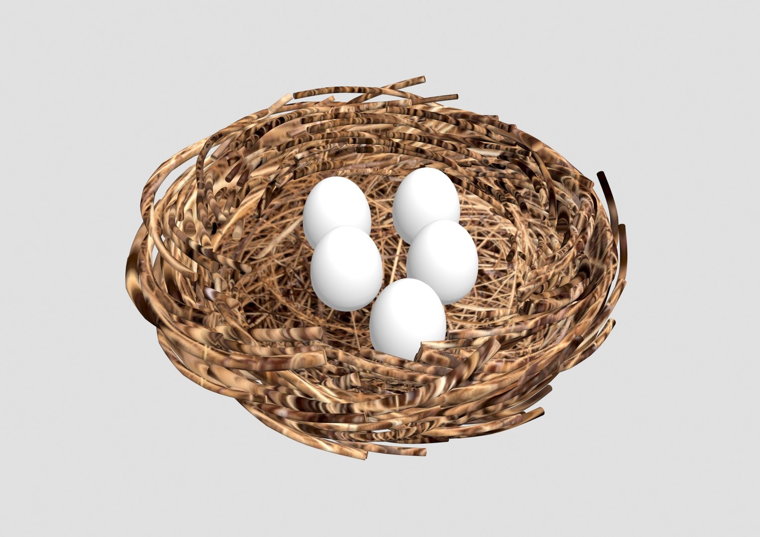 Cartoon bird nest 3D model - TurboSquid 2162160