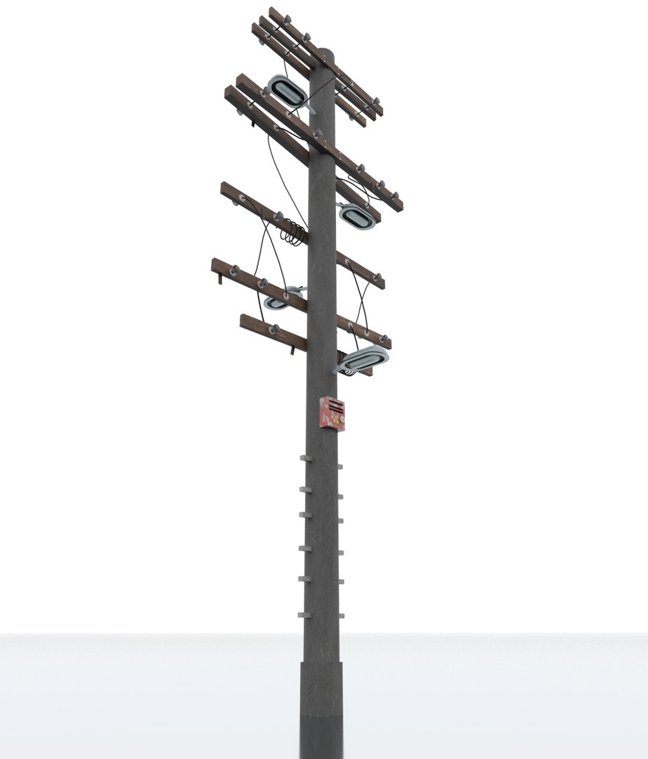 Utility Pole 3D Model - TurboSquid 2067344