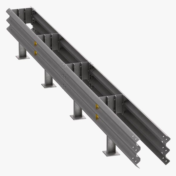 highway guardrail end 3d max