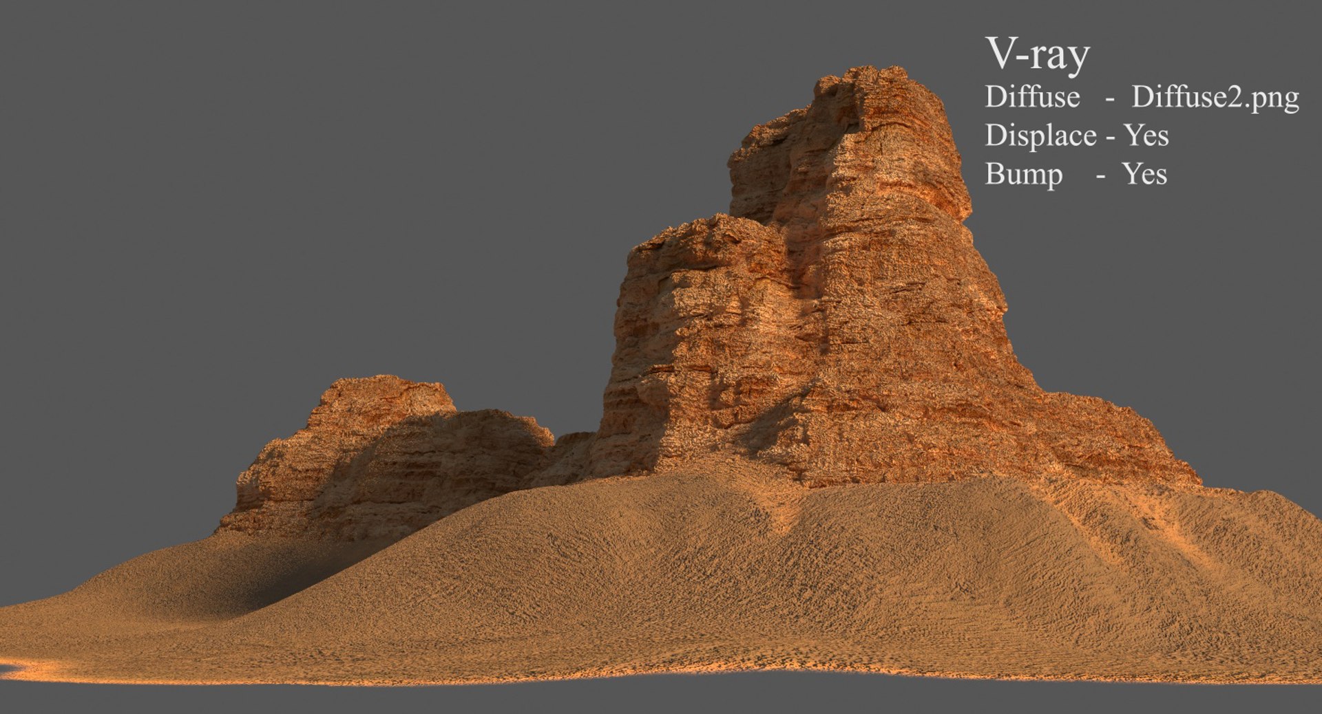 Desert Cliff 3D Model - TurboSquid 1237851