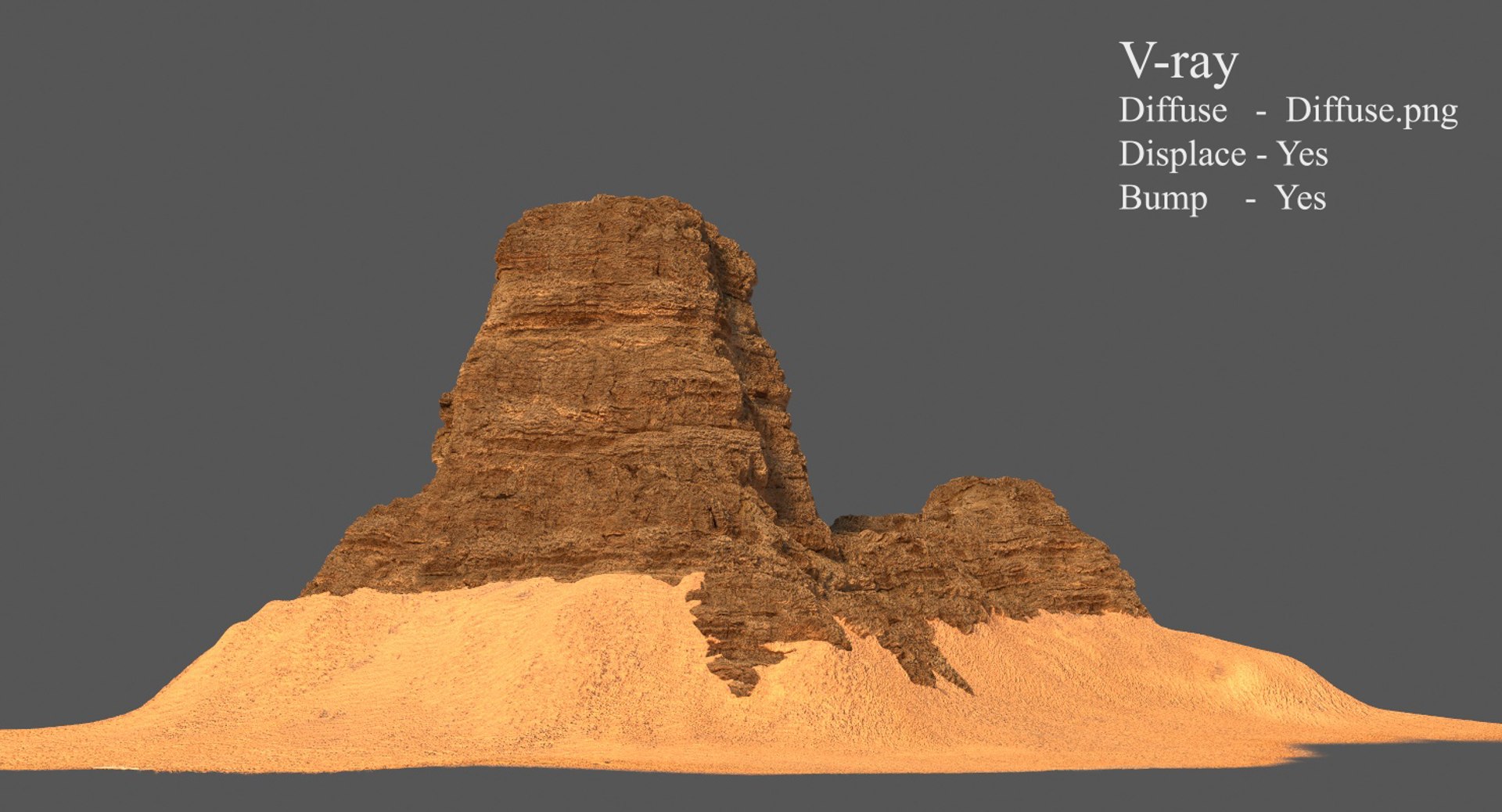 Desert Cliff 3D Model - TurboSquid 1237851