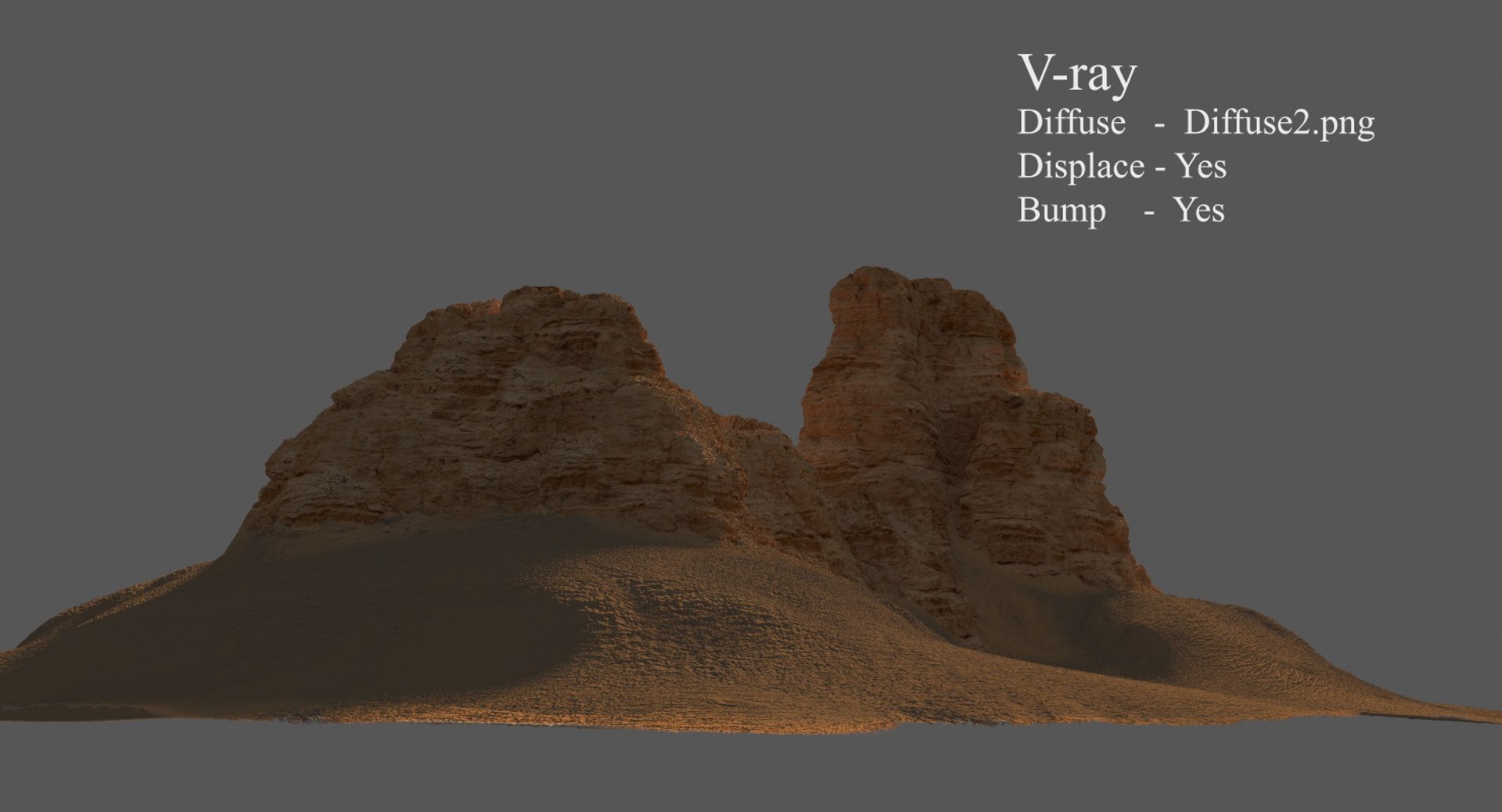 Desert Cliff 3D Model - TurboSquid 1237851