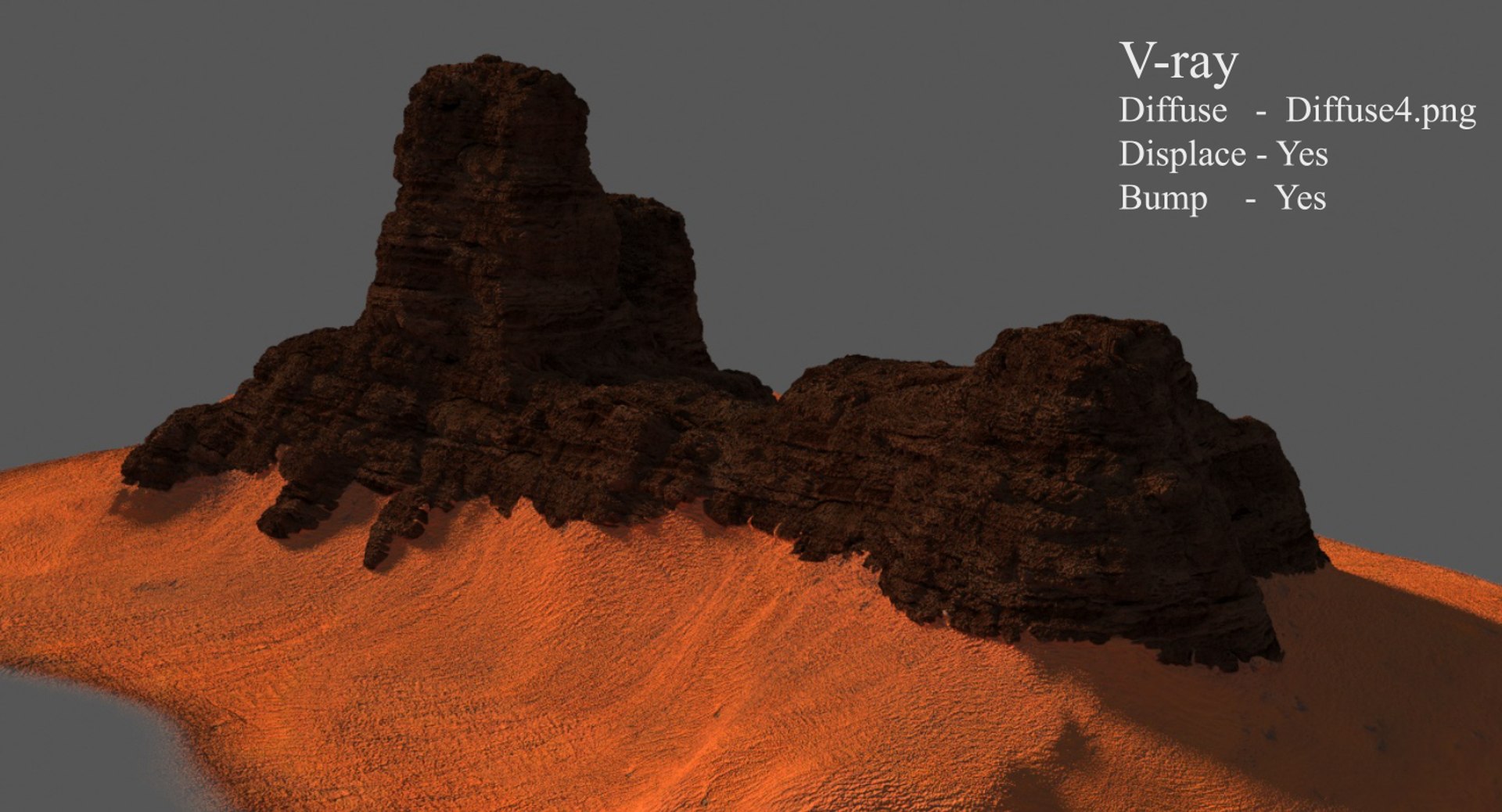 Desert Cliff 3D Model - TurboSquid 1237851