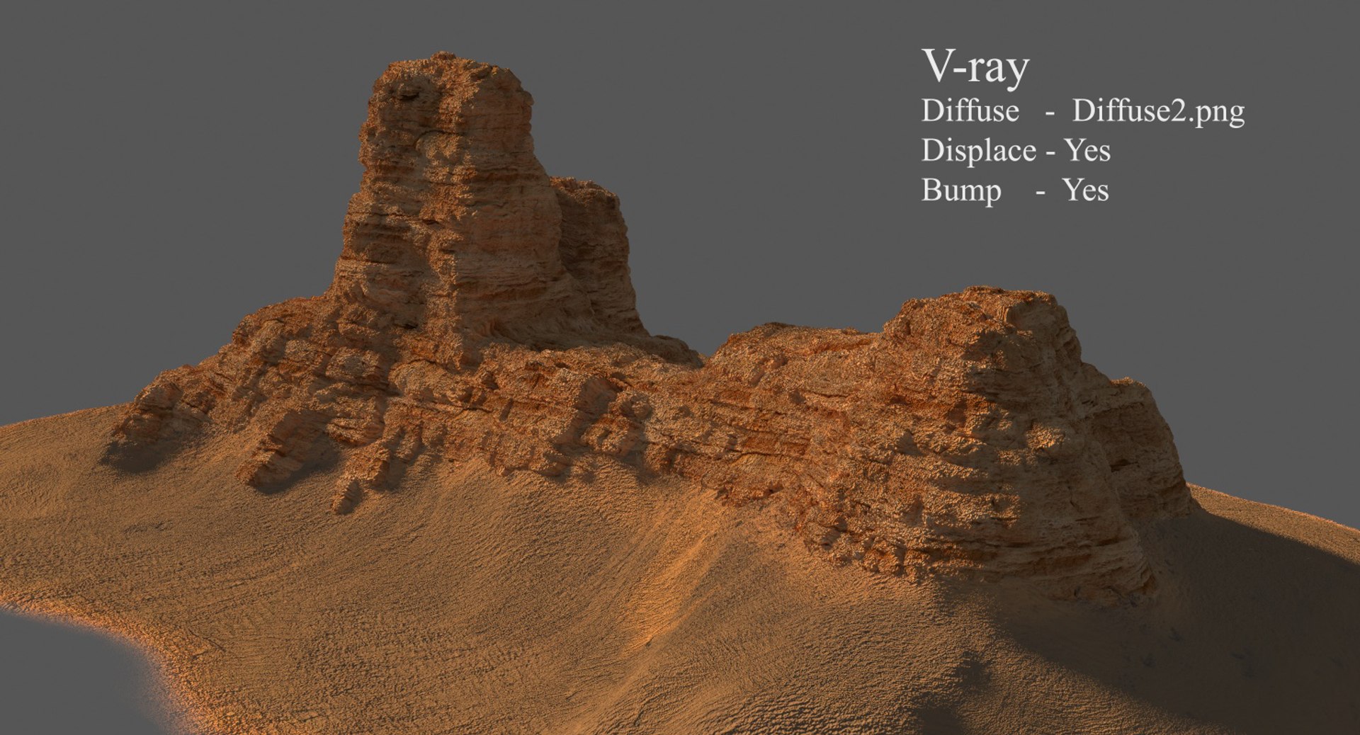 Desert Cliff 3D Model - TurboSquid 1237851