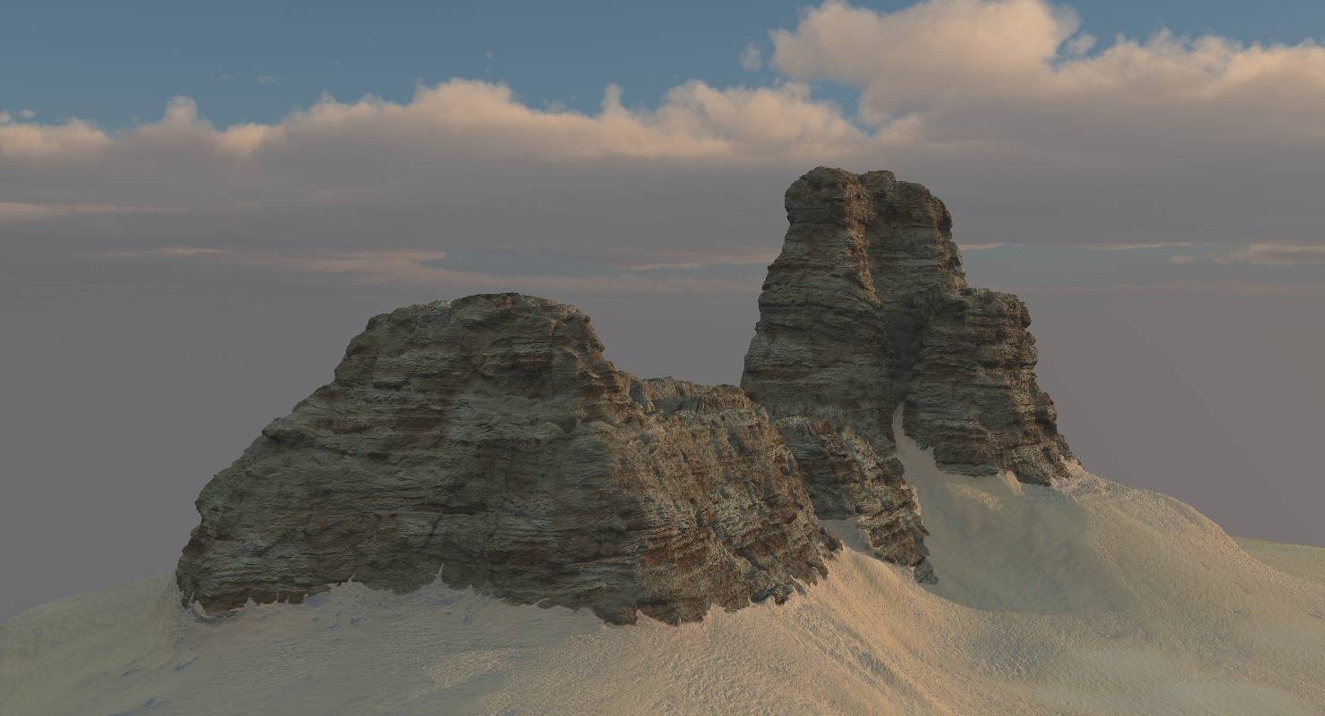 Desert Cliff 3D Model - TurboSquid 1237851