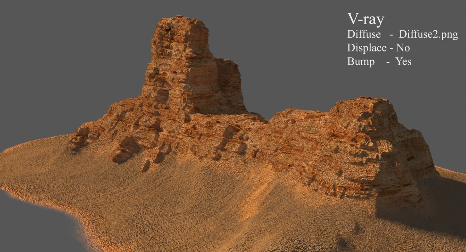 Desert Cliff 3D Model - TurboSquid 1237851