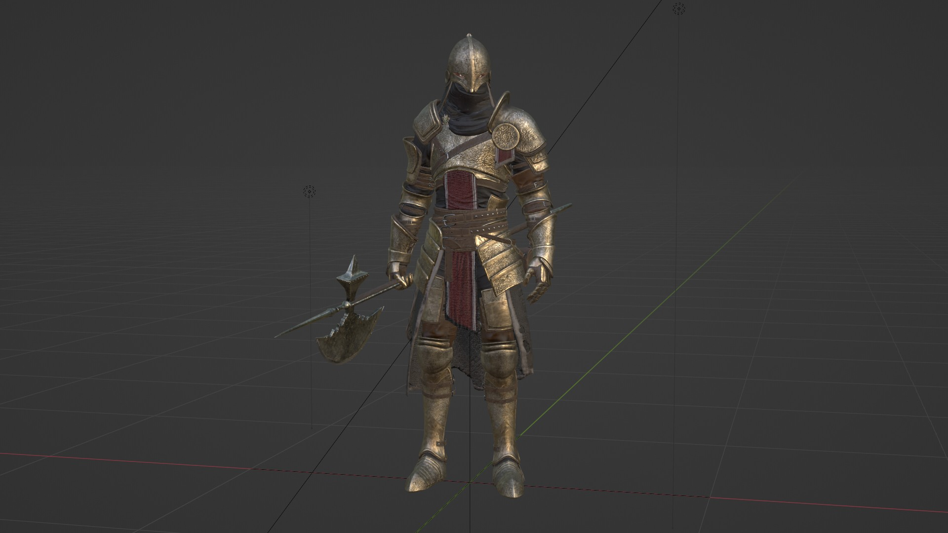 3D Golden Armored Knight - TurboSquid 2105447