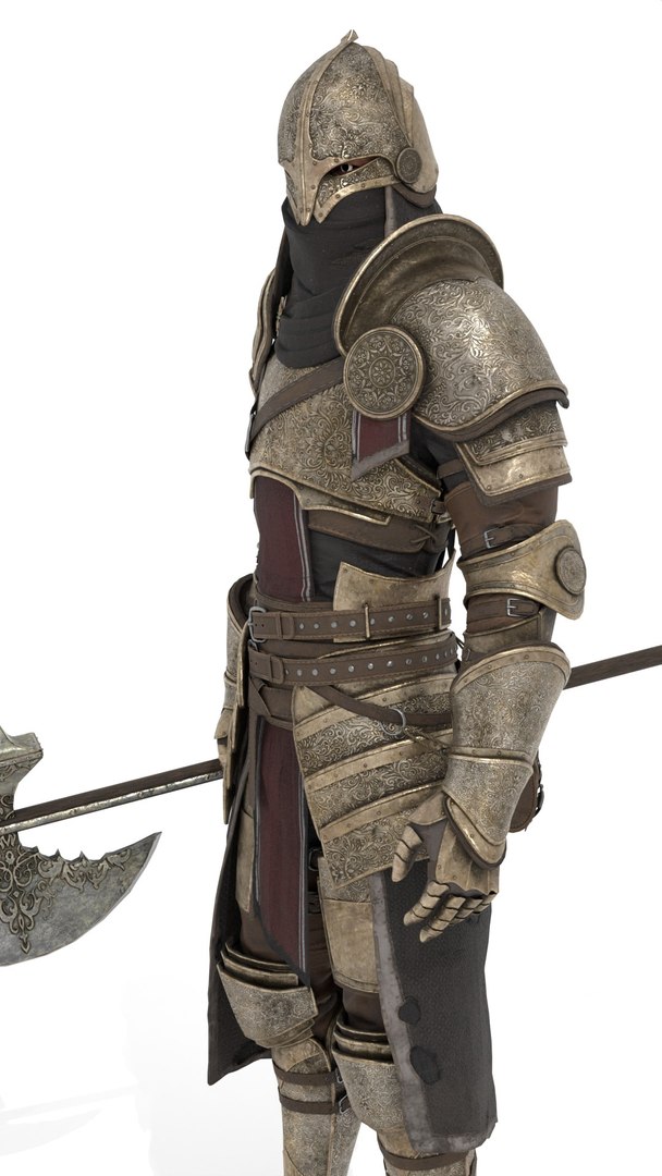 3D Golden Armored Knight - TurboSquid 2105447