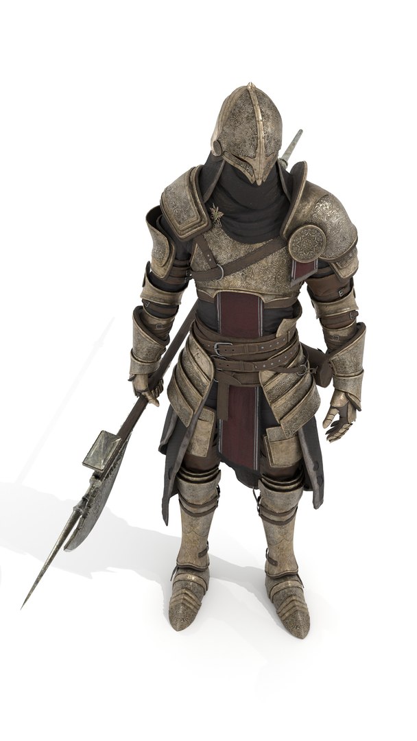 3D Golden Armored Knight - TurboSquid 2105447