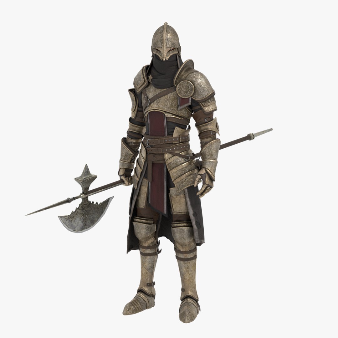 3D Golden Armored Knight - TurboSquid 2105447
