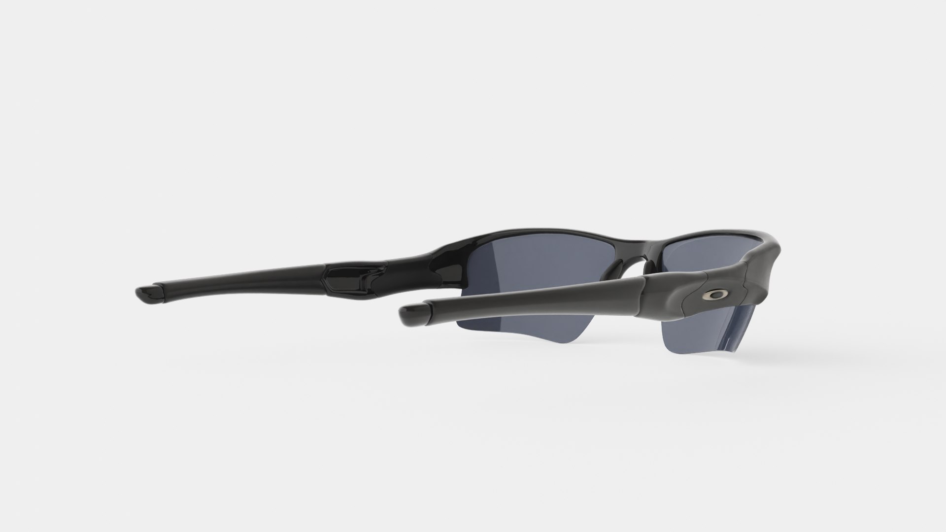 3D Model Oakley Flak Jacket XLJ - Black Iridium Sport Glasses ...
