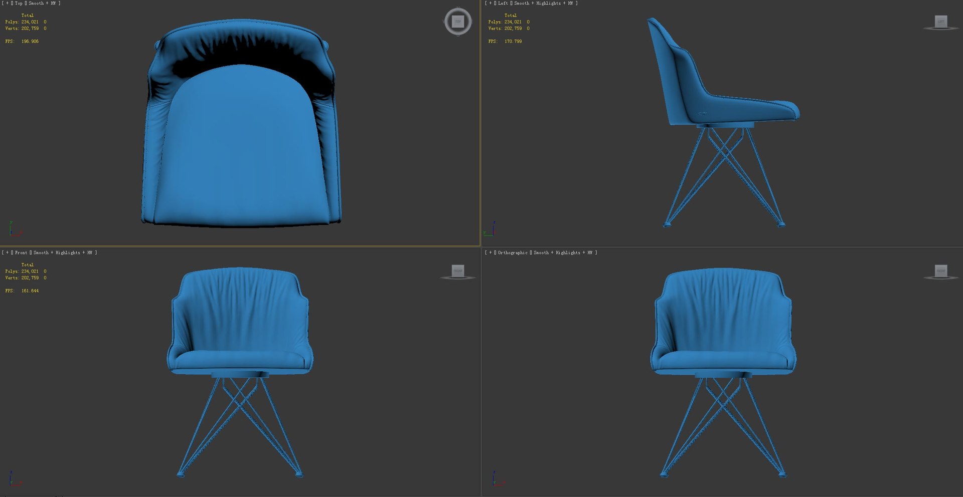 Ci Flaminia Chair 3D Model - TurboSquid 1226956