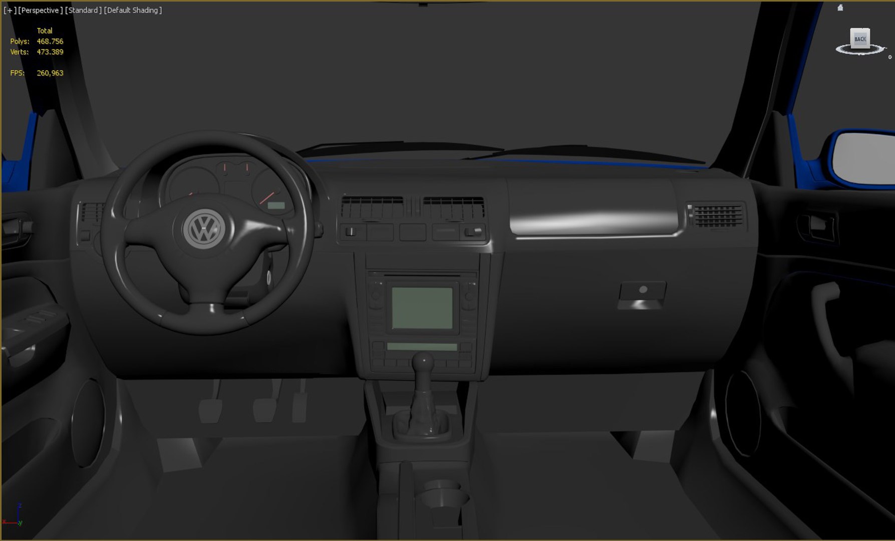 Volkswagen Golf R32 Detailed Interior 3D Model - TurboSquid 1912173