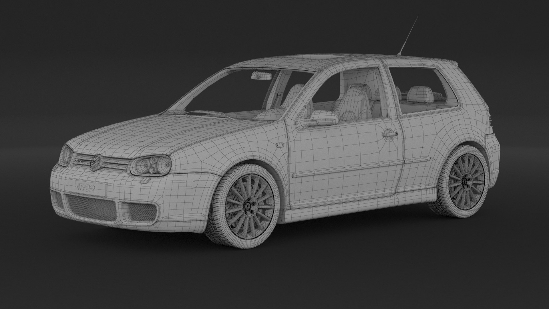 Volkswagen Golf R32 Detailed Interior 3D Model - TurboSquid 1912173