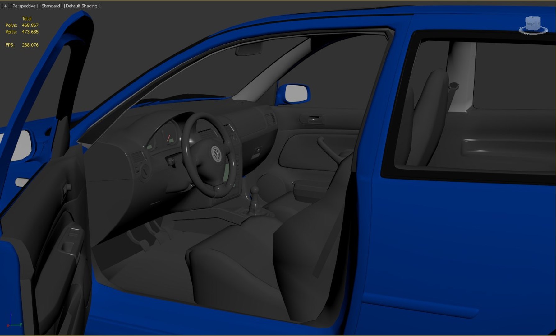 Volkswagen Golf R32 Detailed Interior 3D Model - TurboSquid 1912173