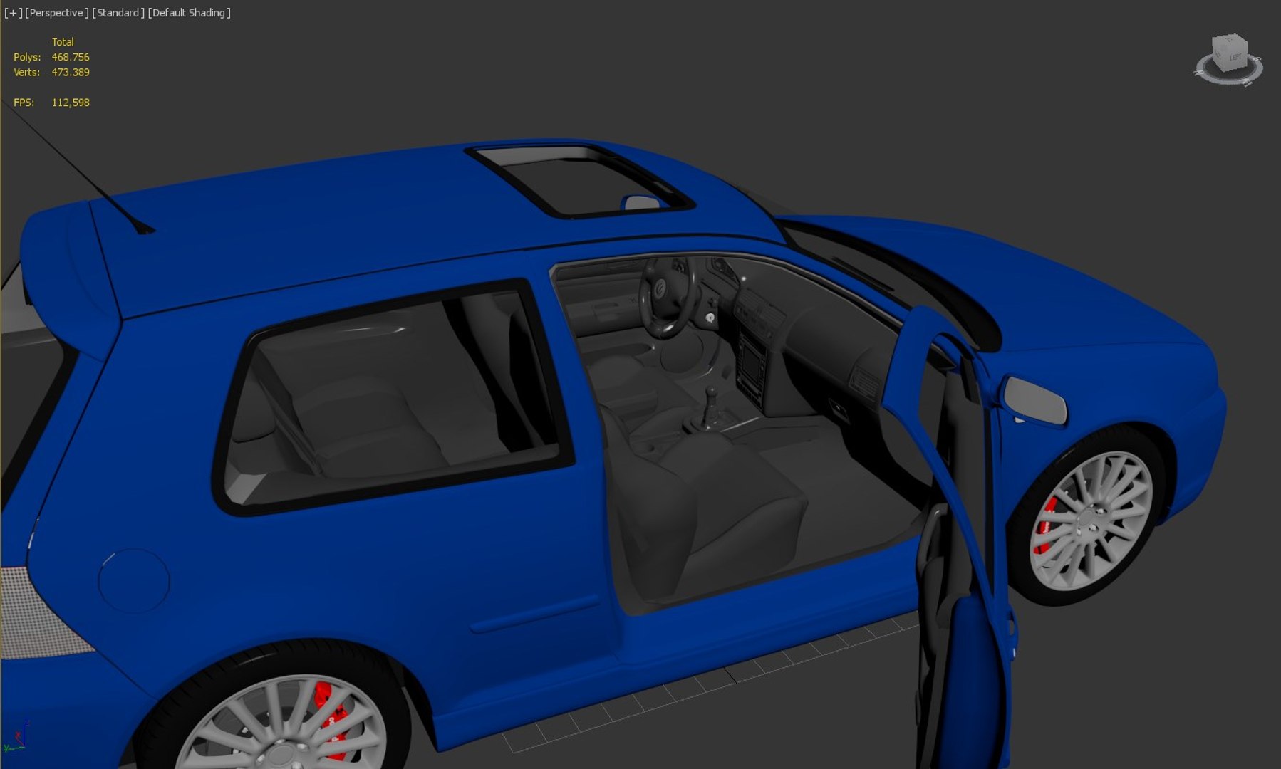 Volkswagen Golf R32 Detailed Interior 3D Model - TurboSquid 1912173