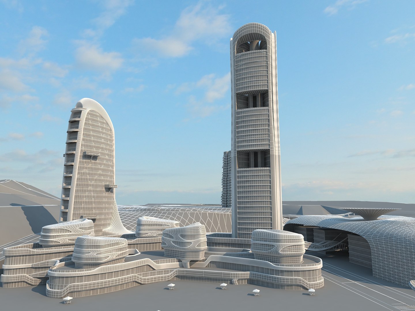 Futuristic Skyscraper 1 3D model - TurboSquid 1900145