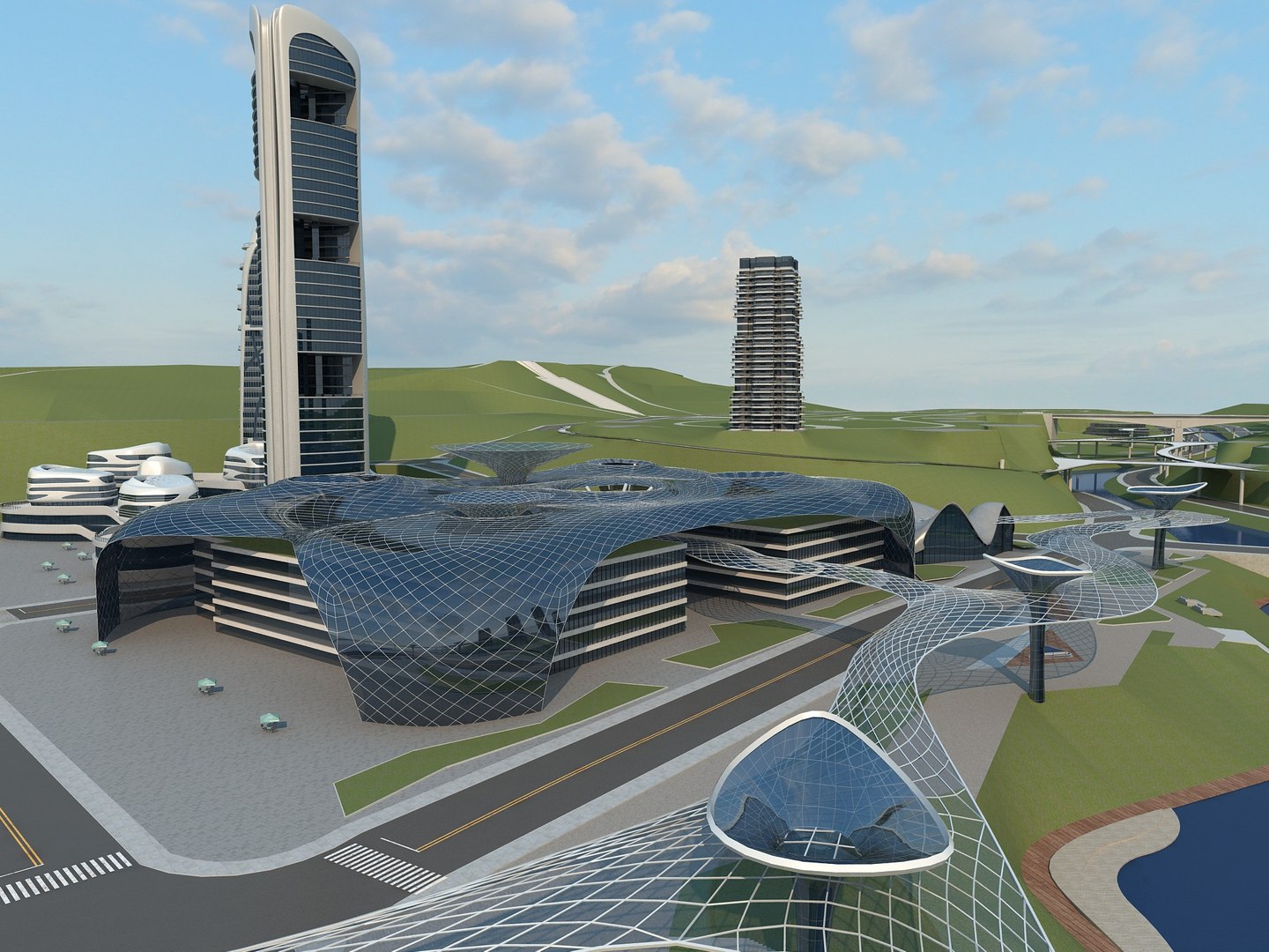 Futuristic Skyscraper 1 3D Model - TurboSquid 1900145