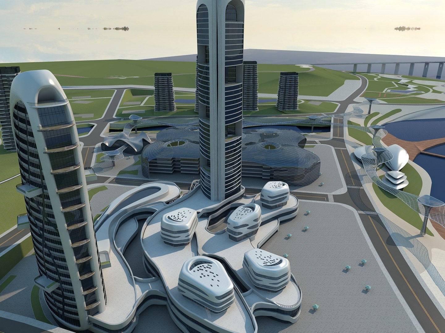 Futuristic Skyscraper 1 3D Model - TurboSquid 1900145
