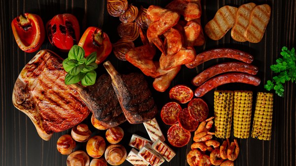 modelo 3d Gran conjunto de comida BBQ a la parrilla - TurboSquid 2214783