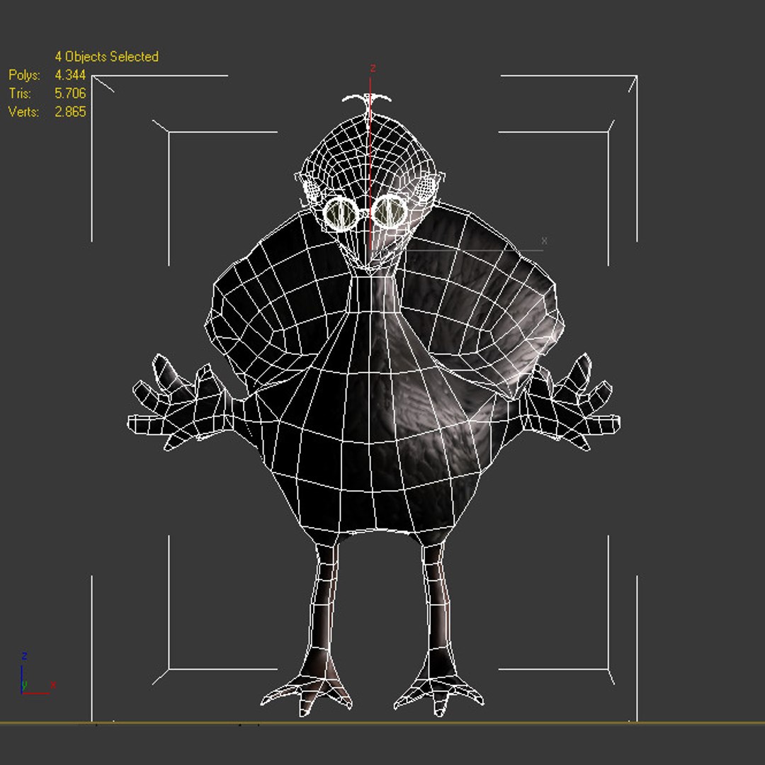 3d Old Bird Animation