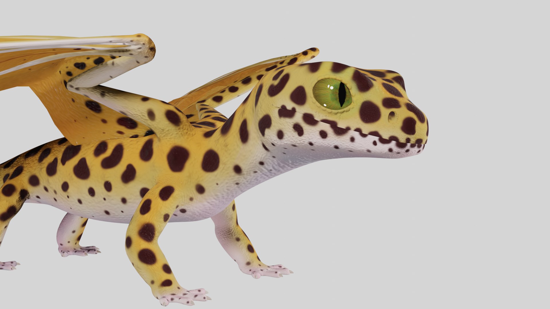 Leopard Gecko Dragon 3D - TurboSquid 1912246