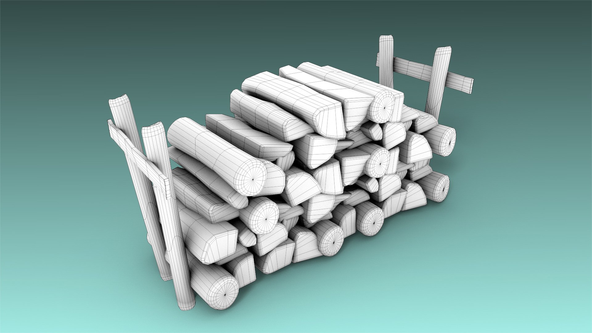 3D Low-poly Firewood - TurboSquid 1633531