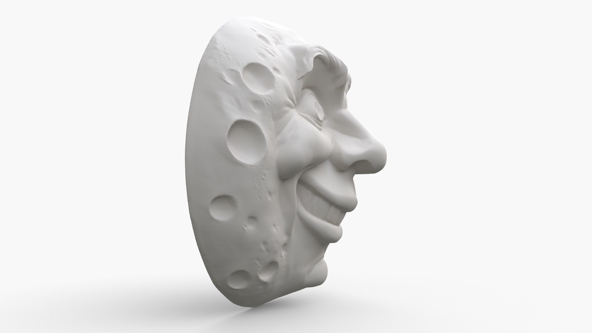 3D Moon Face 2 Model - TurboSquid 2214443