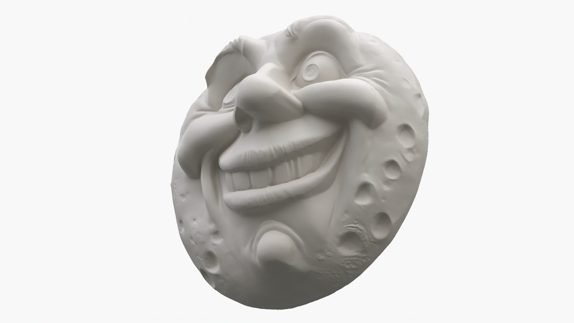 3D Moon Face 2 Model - TurboSquid 2214443