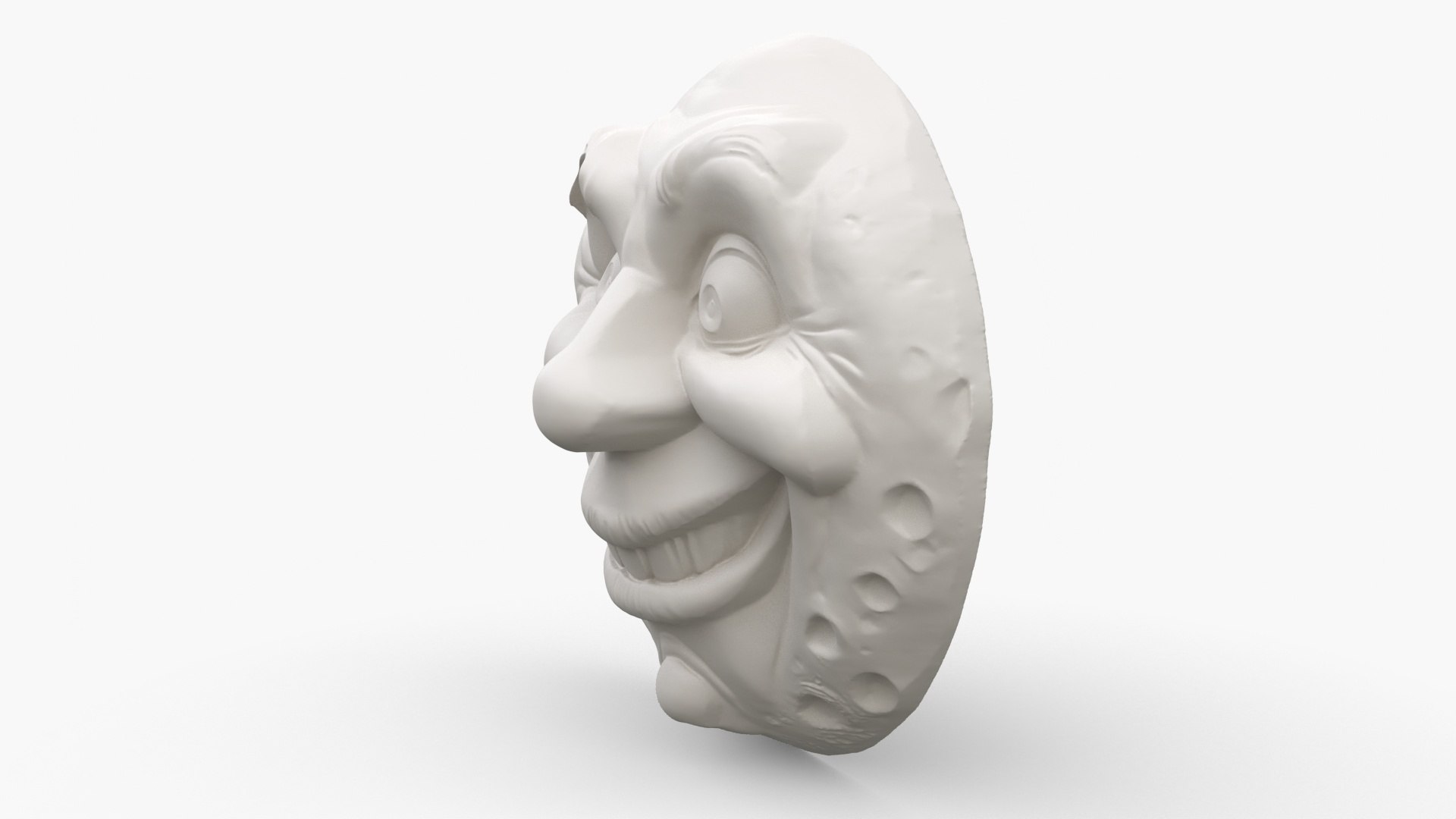 3D Moon Face 2 Model - TurboSquid 2214443