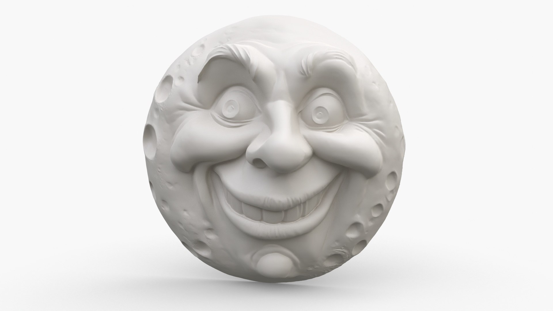 3D Moon Face 2 Model - TurboSquid 2214443