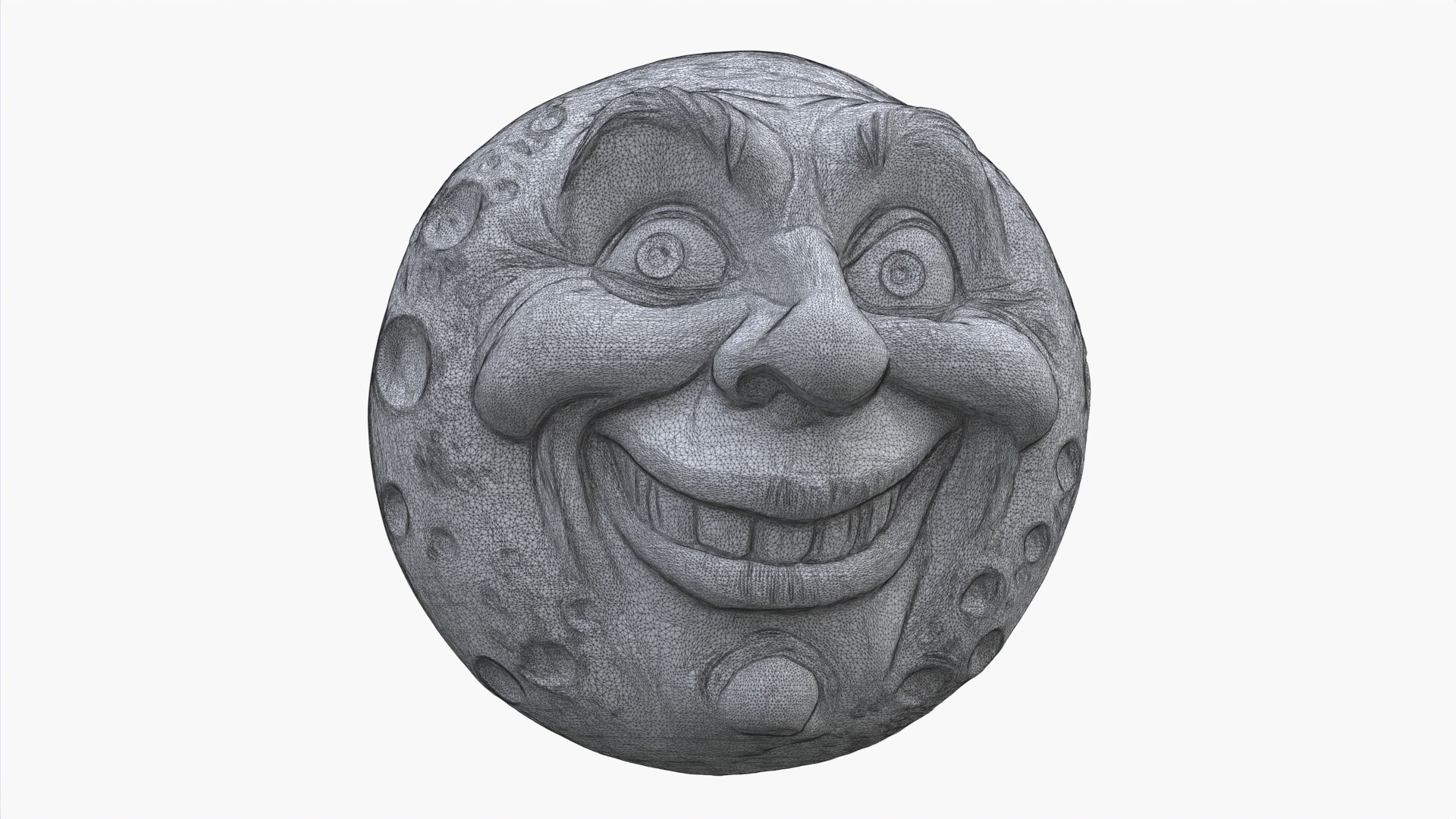 3D Moon Face 2 Model - TurboSquid 2214443