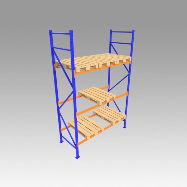 Modello 3D Scaffali con europallet - TurboSquid 1416641