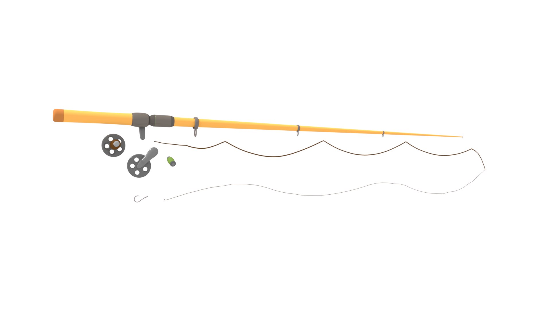 Fishing Pole 3D Model - TurboSquid 1442124
