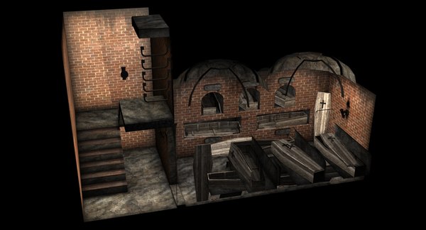 3d crypt historical model