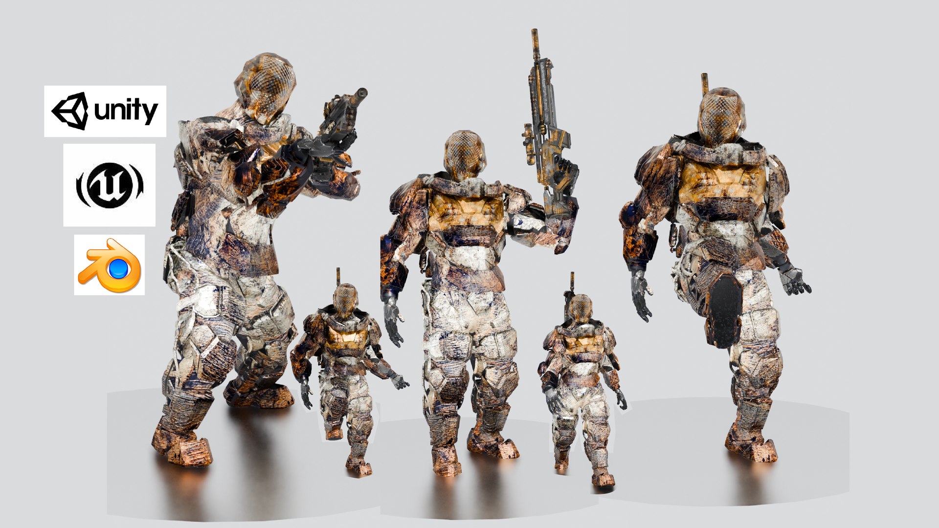 Burnt Steel Soldier Game Ready Rigged And Animated Model - TurboSquid ...