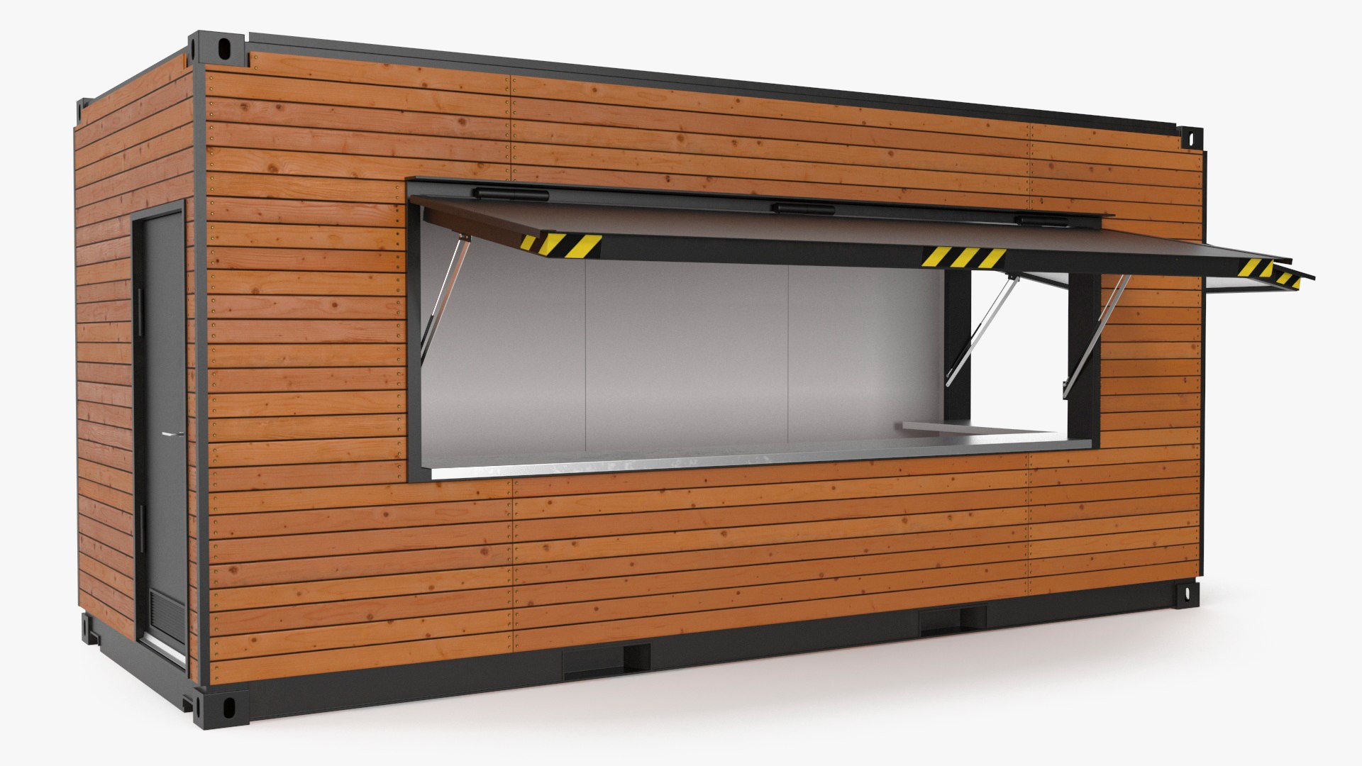 Custom Shipping Container Cafe model - TurboSquid 2167666