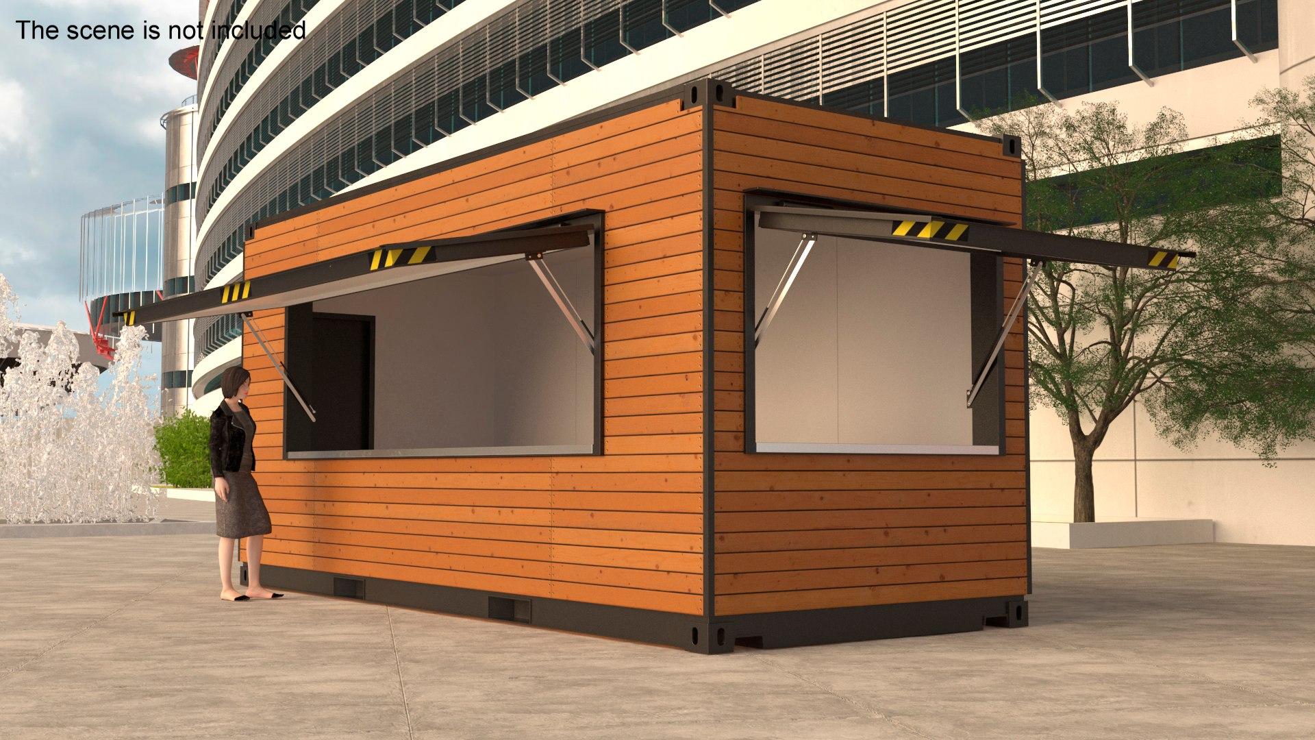 Custom Shipping Container Cafe Model - TurboSquid 2167666