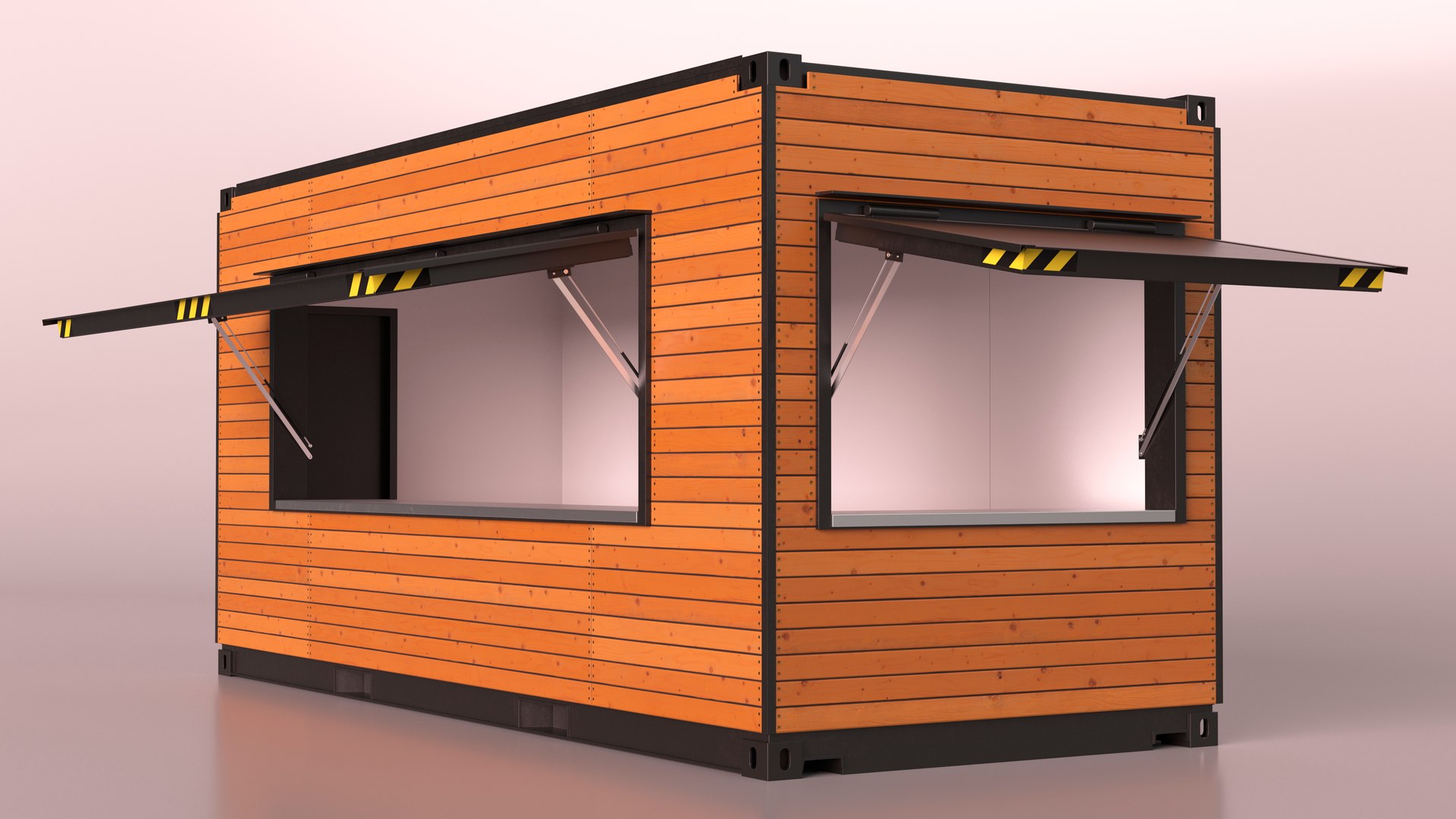 Custom Shipping Container Cafe Model - TurboSquid 2167666