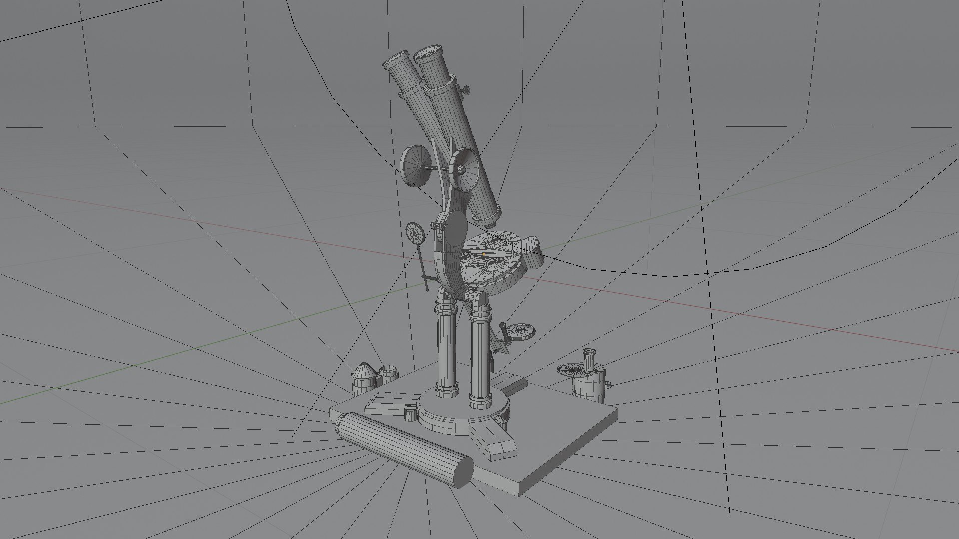 British Old Microscope 3D - TurboSquid 1658505