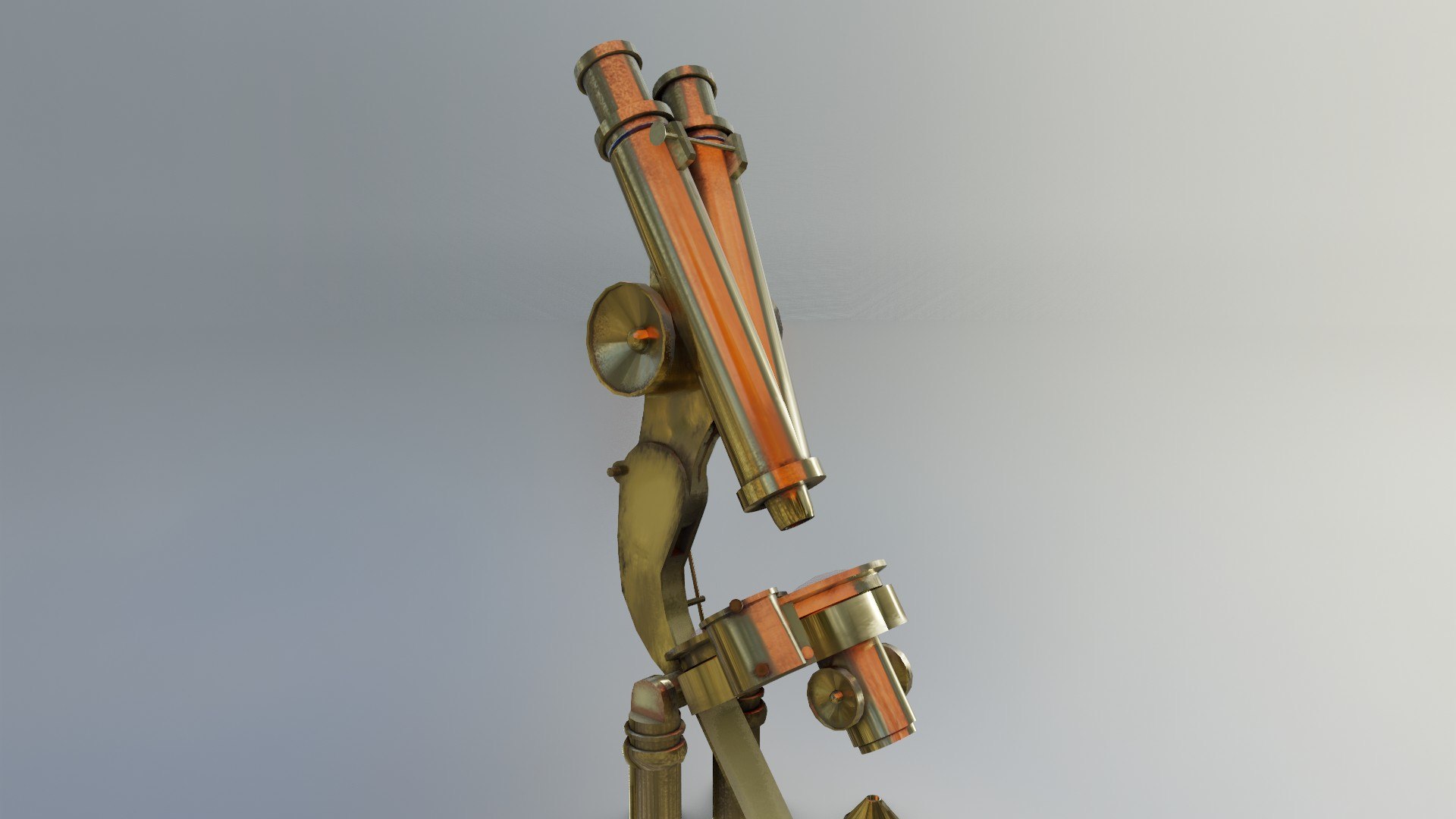 British Old Microscope 3D - TurboSquid 1658505
