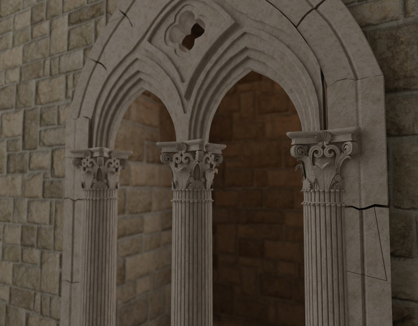 3D Classical Mullioned Window Model - TurboSquid 1605507