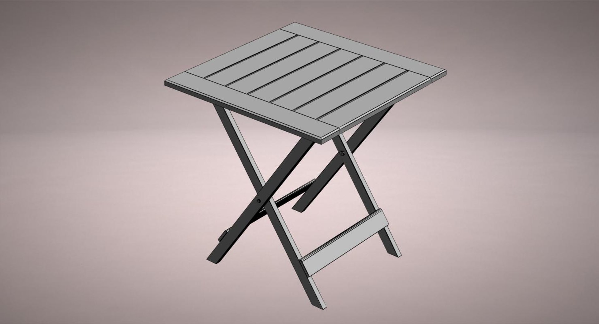 3D folding table model - TurboSquid 1347902