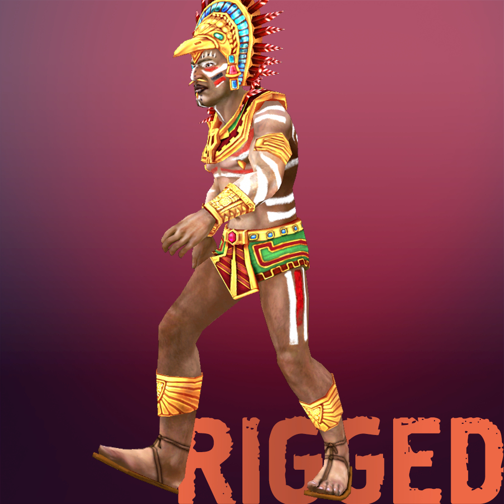 Mayan priest rig 3D - TurboSquid 1325385