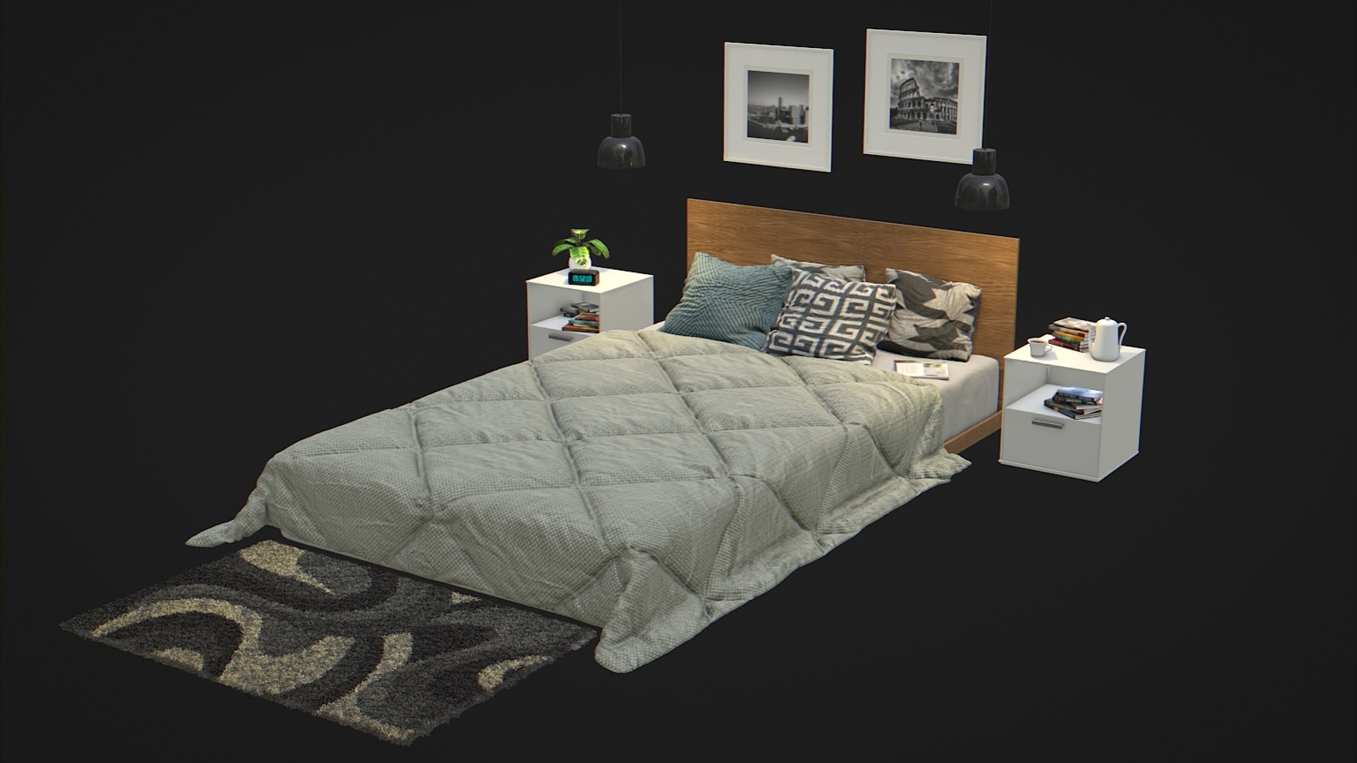 3D Bedroom Assets - TurboSquid 1878386